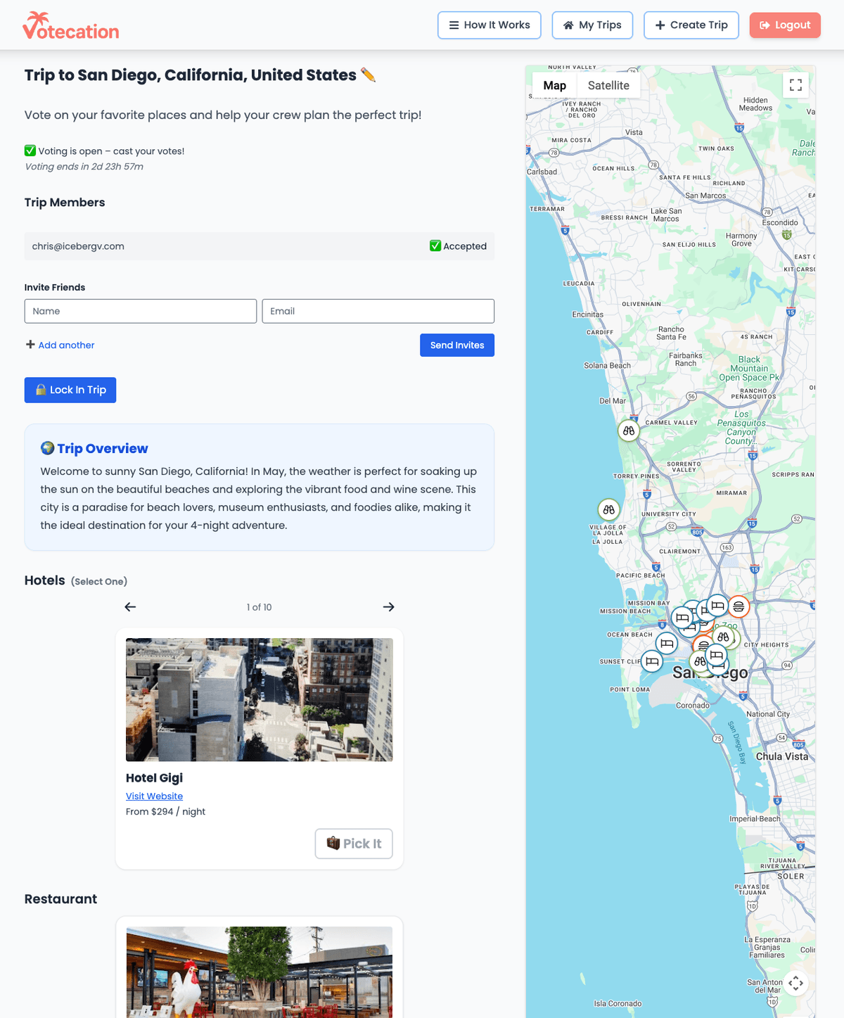 Votecation | Plan Trips with AI and Group Voting